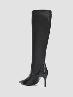 STUART WEITZMAN 75mm Leather Power Boots - Black