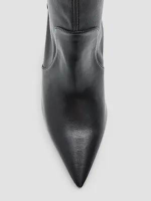 STUART WEITZMAN 75mm Leather Power Boots - Black