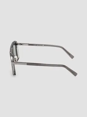Zegna 57mm Geometric Sunglasses
