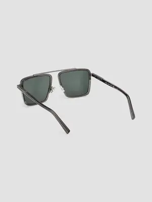 Zegna 57mm Geometric Sunglasses