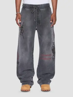 Ksubi Printed Cotton Wide-leg Track Pants