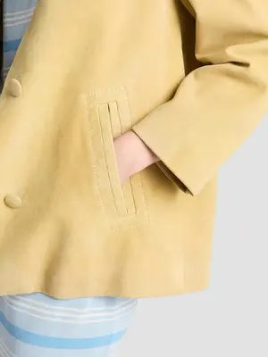 Prada Suede Caban Jacket - Yellow