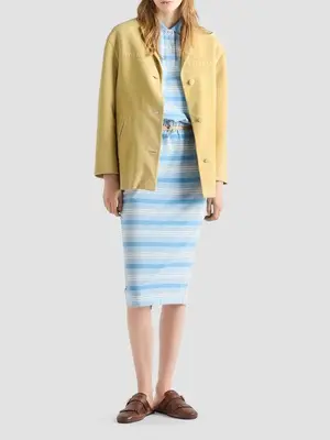 Prada Suede Caban Jacket - Yellow
