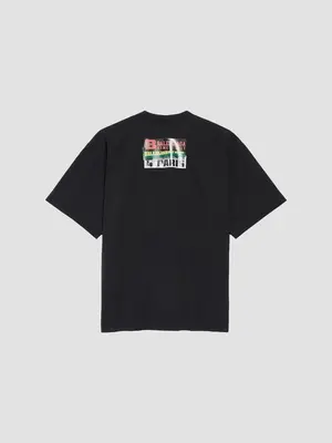 Balenciaga Bumper Stickers Fit T-shirt - Black