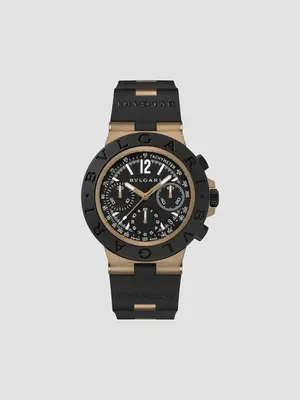 BVLGARI Titanium, Aluminum & Rubber Chronograph Watch/41mm - Black