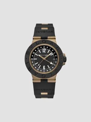 BVLGARI Titanium, Aluminum & Rubber Strap Watch/40mm - Black