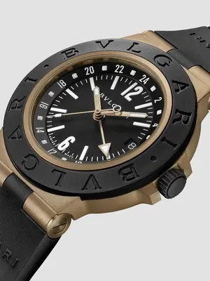 BVLGARI Titanium, Aluminum & Rubber Strap Watch/40mm