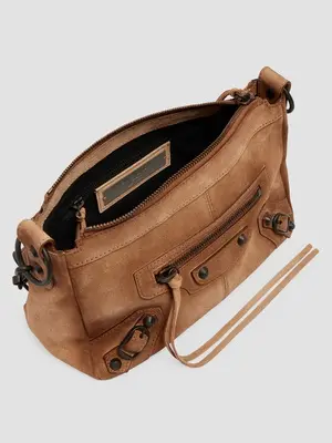 Balenciaga Le City Moto Shoulder Bag - Camel
