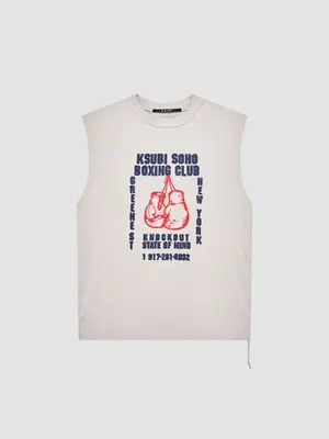 Ksubi Logo-embroidered Cotton Jersey Tank - Grey
