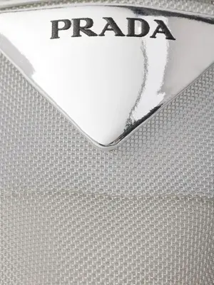 Prada Mesh Fabric Slingback Pumps - Silver