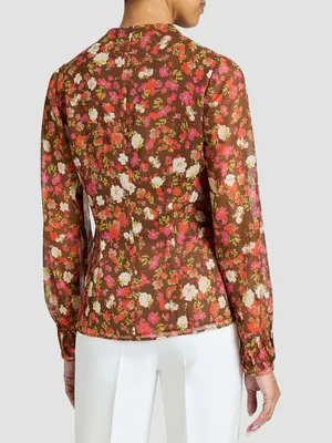 Santorelli Winnie Floral Georgette Blouse