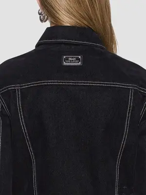 Ksubi Slim-fit Flocked Denim Trucker Jacket