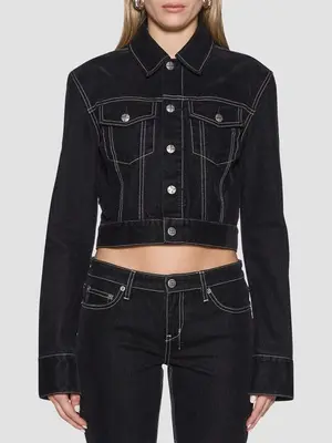 Ksubi Slim-fit Flocked Denim Trucker Jacket