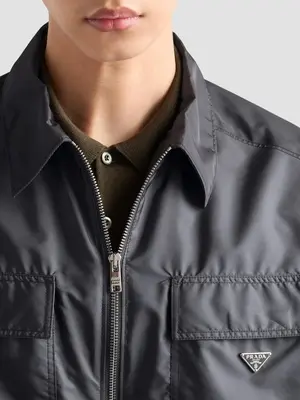 Prada Short-sleeved Light Re-nylon Shirt - Grey