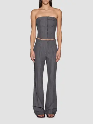 Ksubi Mondrian Pinstripe Bustier Top