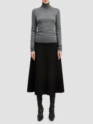 Derek Lam 10 Crosby David Mercerized Wool-cashmere Turtleneck Top