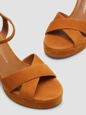 STUART WEITZMAN Dayna 100mm Suede Platform Sandals