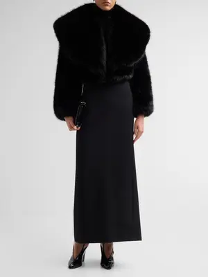 Chiara Boni La Petite Robe Faux Fur Open Front Jacket
