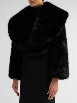 Chiara Boni La Petite Robe Faux Fur Open Front Jacket