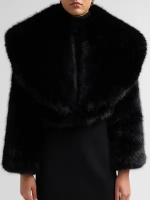 Chiara Boni La Petite Robe Faux Fur Open Front Jacket