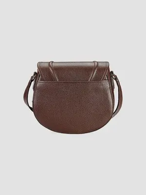 Gigi New York Jenni Pebbled Leather Saddle Bag - Brown