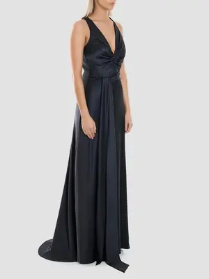 ZHIVAGO Halterneck A-line Gown - Black