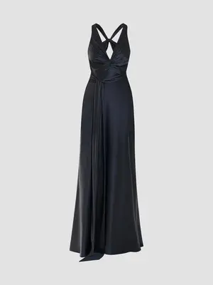 ZHIVAGO Halterneck A-line Gown - Black