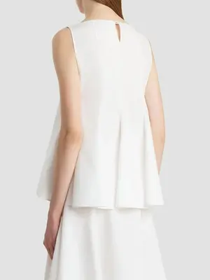 Khaite Marita Cotton Peplum Top