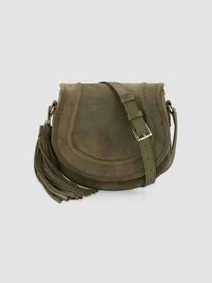Gigi New York Jenni Suede Saddle Bag - Olive