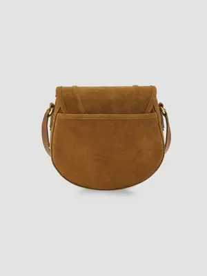 Gigi New York Jenni Suede Saddle Bag - Walnut