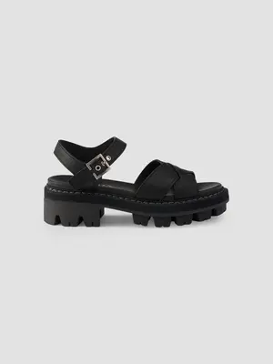 Prada Leather Sandals - Black