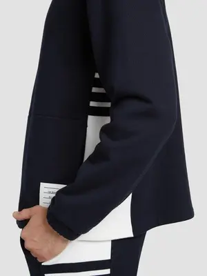 Thom Browne Engineered 4 Bar Classic Loopback Jersey Half-zip Sweatshirt