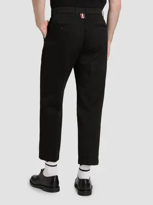 Thom Browne Utility Twill Chino Trousers - Black