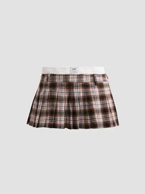 Ksubi Boxer Plaid Skort