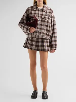 Ksubi Boxer Plaid Skort