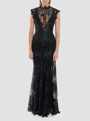 ZHIVAGO Stolen Dreams Lace Floral-appliqué Mermaid Gown