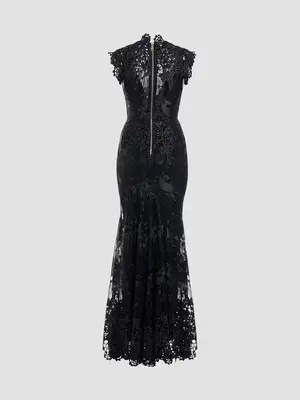 ZHIVAGO Stolen Dreams Lace Floral-appliqué Mermaid Gown