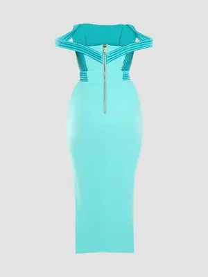 ZHIVAGO The Eternal Pleated Panel Column Midi-dress