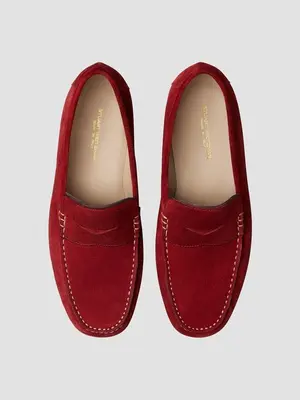 STUART WEITZMAN Brady Penny Leather Loafers