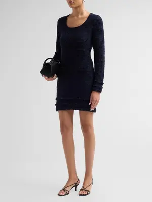 Chiara Boni La Petite Robe Bouclé Mini Sweaterdress