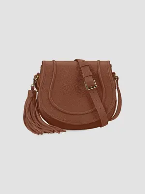 Gigi New York Jenni Pebbled Leather Crossbody Bag - Tan