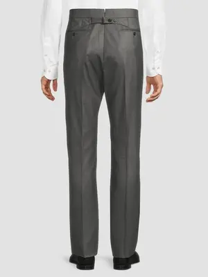 Thom Browne Fit 1 Back-strap Wool Twill Trousers - Grey