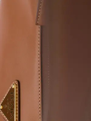 Prada Arqué Small Leather Shoulder Bag - Brown