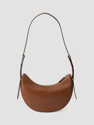 Prada Arqué Small Leather Shoulder Bag - Brown