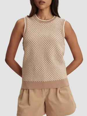 Varley Jenson Stitch Knit Cotton Tank