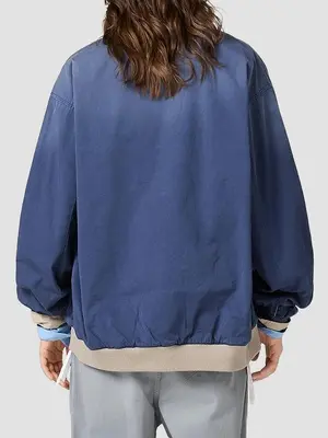Miu Miu Old Washed Twill Blouson Jacket - Blue