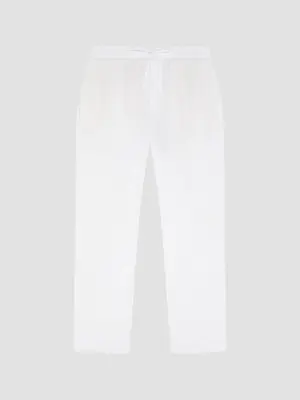 Frescobol Carioca Oscar Cotton-linen Chino Pants - White