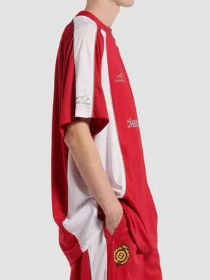 Balenciaga Soccer Oversized T-shirt - Red