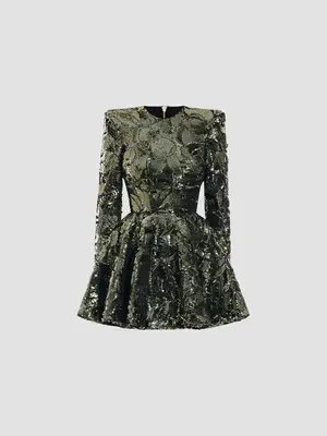 ZHIVAGO This Is Not Her Mini Dress - Olive