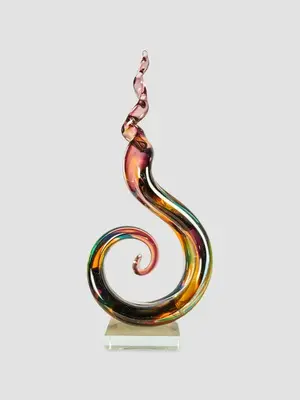 DALE TIFFANY Twilight Twist Handcrafted Art Glass Sculpture - Multi